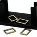 3/4 Rectangle D-Rings Antique Brass 4pc Set by MeiMeiSupplies