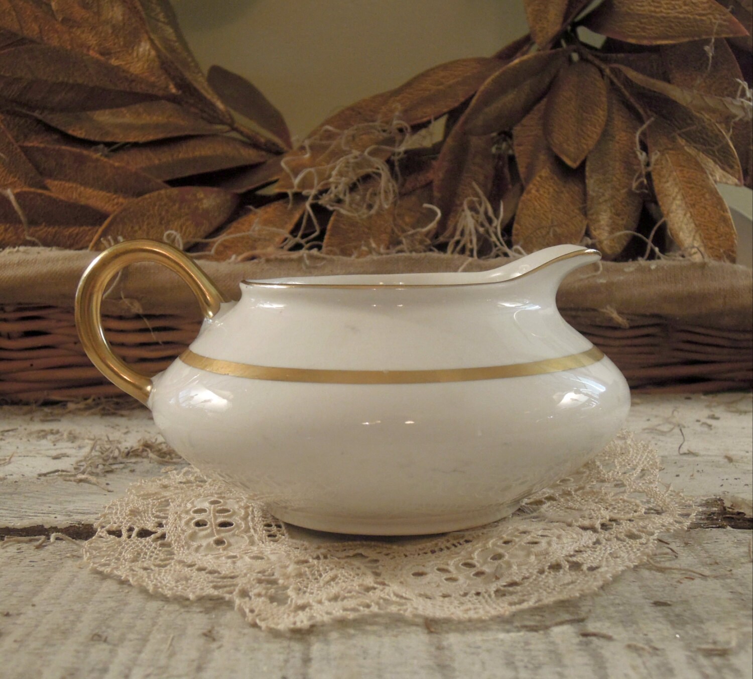 Vintage Pope Gosser China / Mini Pitcher / Small Bud Vase / Gravy Boat ...