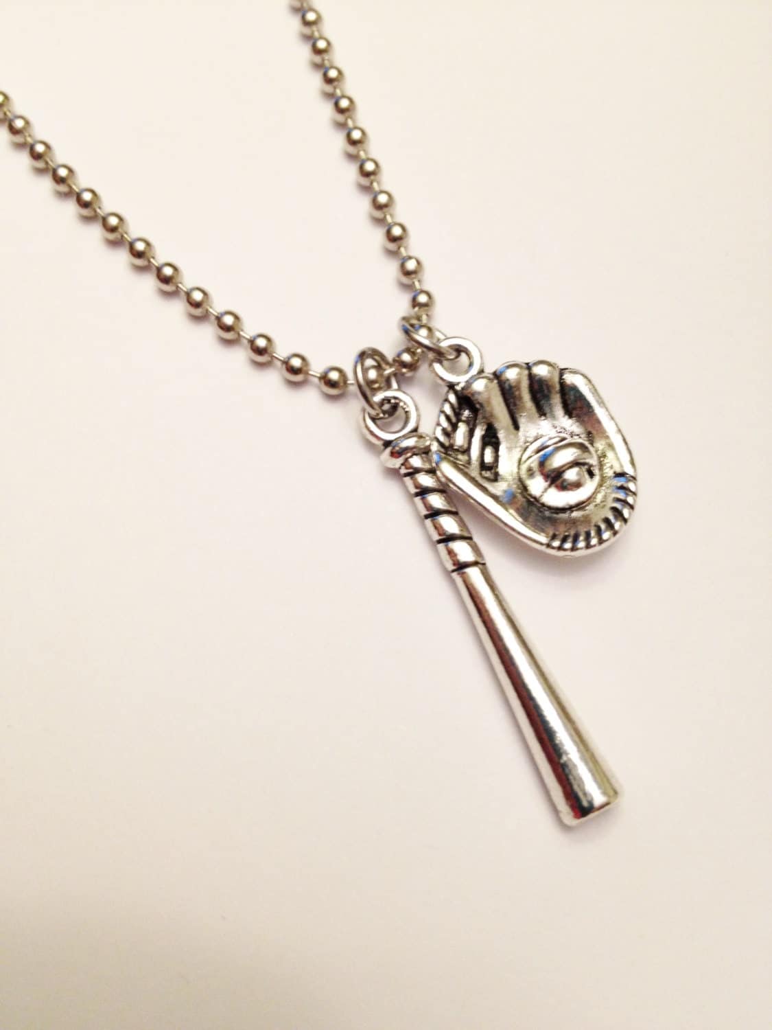 Baseball Charm Necklace Ball Chain Easter Gift Sports