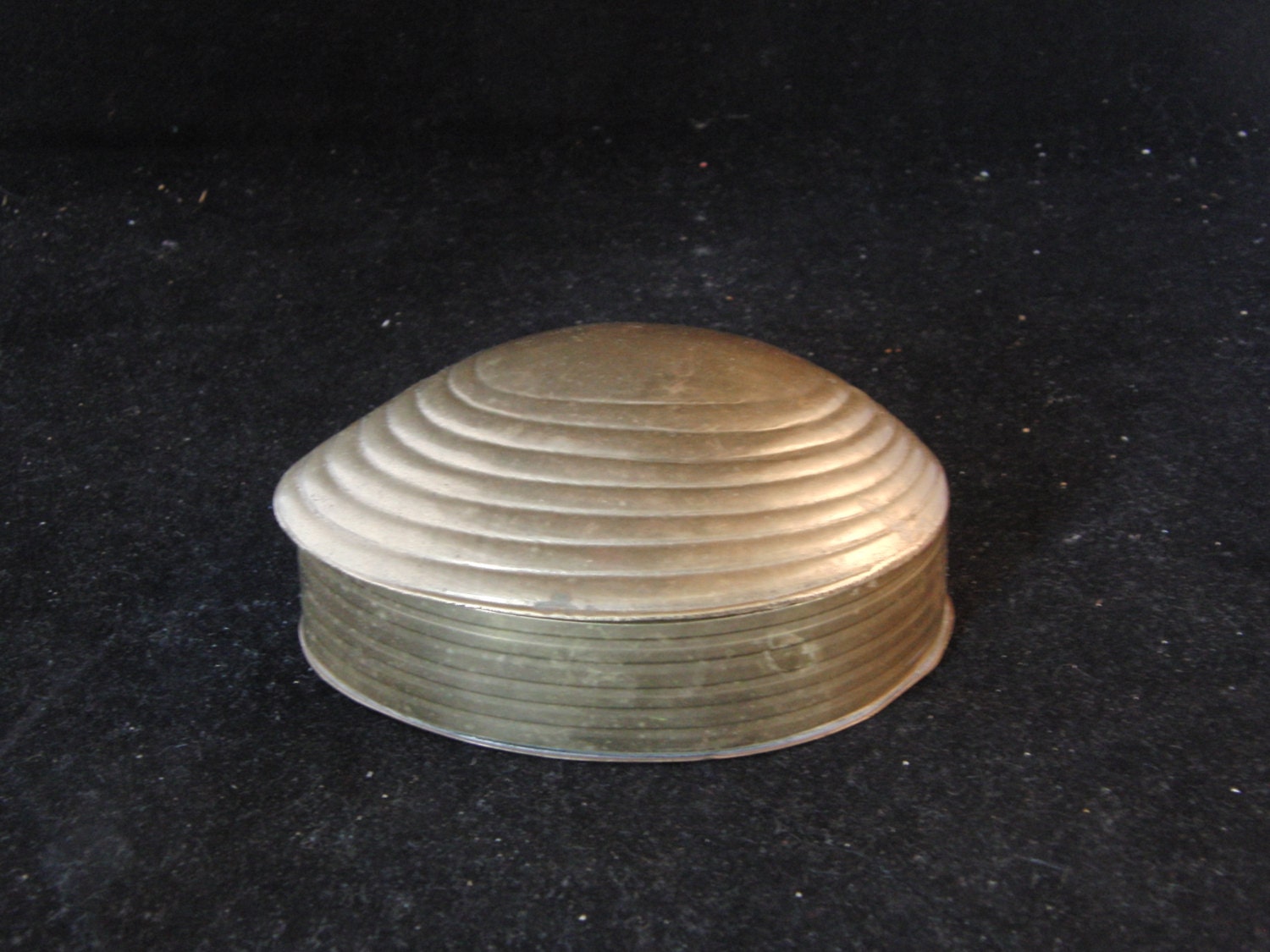 Vintage brass shell shaped jewelry box with two more boxes inside (3 ...