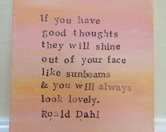 Roald Dahl Quote - Mini Canvas Painting