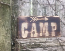 Popular items for wood camp sign on Etsy