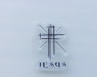 Cross rubber stamp | Etsy