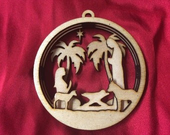 Laser cut nativity | Etsy