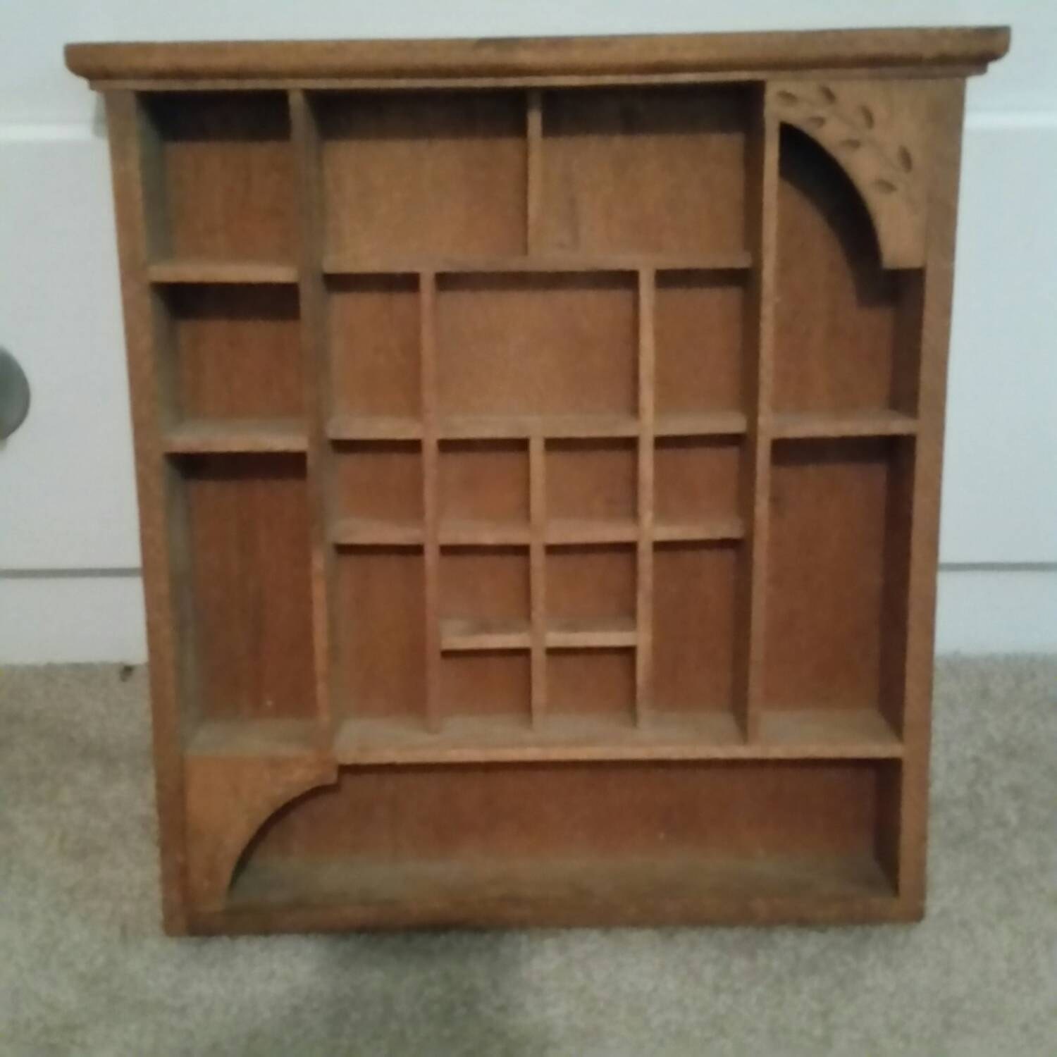 Vintage wooden keepsake shadow box shelf 80s – Haute Juice