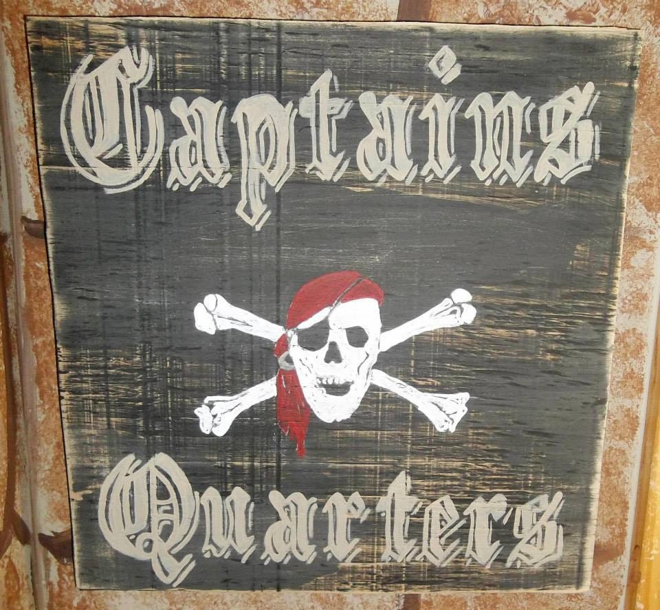 Captains Quarters sign boys room sign pirate decor boys
