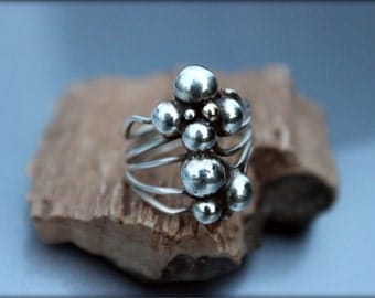 Popular items for unique silver ring on Etsy