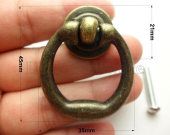 124mm length antique brass drop handles / dresser drawer