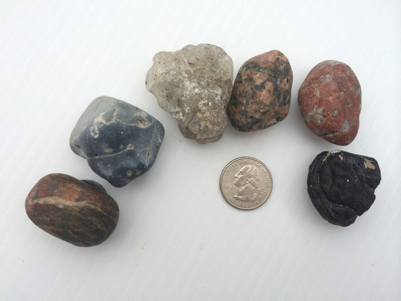 Natural Beach Stones Magnets Sea Glass Art Lake Erie Stones