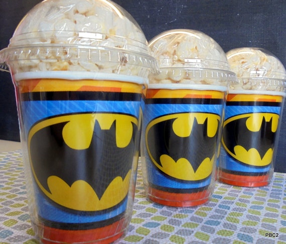 Batman Birthday Party Popcorn Boxes