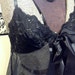 1990's Black Chiffon and Lace Pin Up Babydoll Negligee