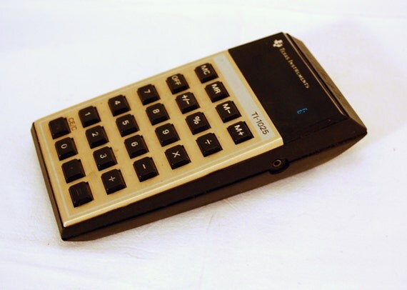 Items similar to 1970's Vintage Calculator by Texas Instruments TI-1025 ...