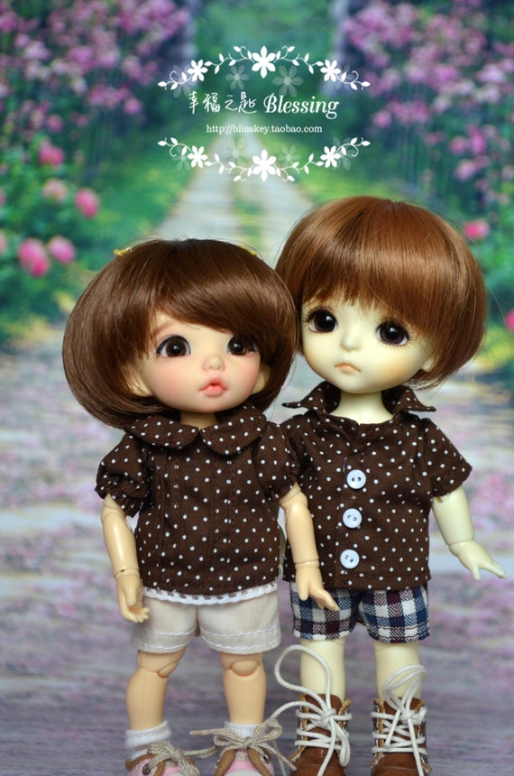 bjd doll outfit couple shirt BY050 for lati yellow fl by evali905