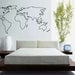 World Map Outline Decal Large World Map Wall Decal Wall