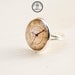 Old Clock Ring Antique Clock Adjustable Ring Glass Ring