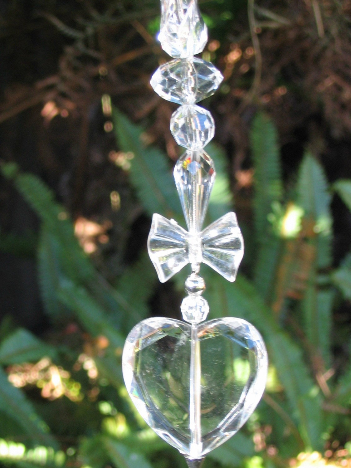 Garden decor Hanging Faux Crystal Wedding decorations heart