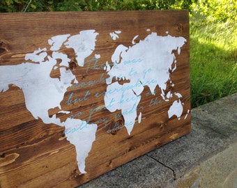 Map wall hanging | Etsy