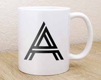 Popular items for letter mug on Etsy