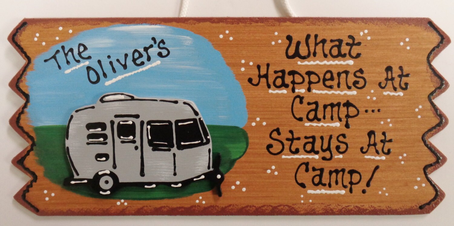 CAMPER SIGN Personalized Name Camp Camping by 3CraftyMillers