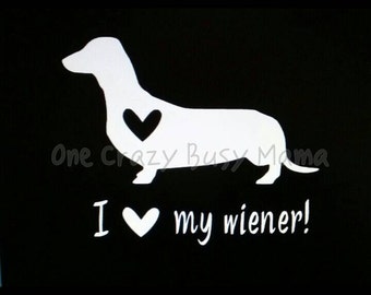 Unique wiener dog decal related items | Etsy