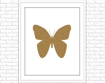 Gold butterfly art | Etsy