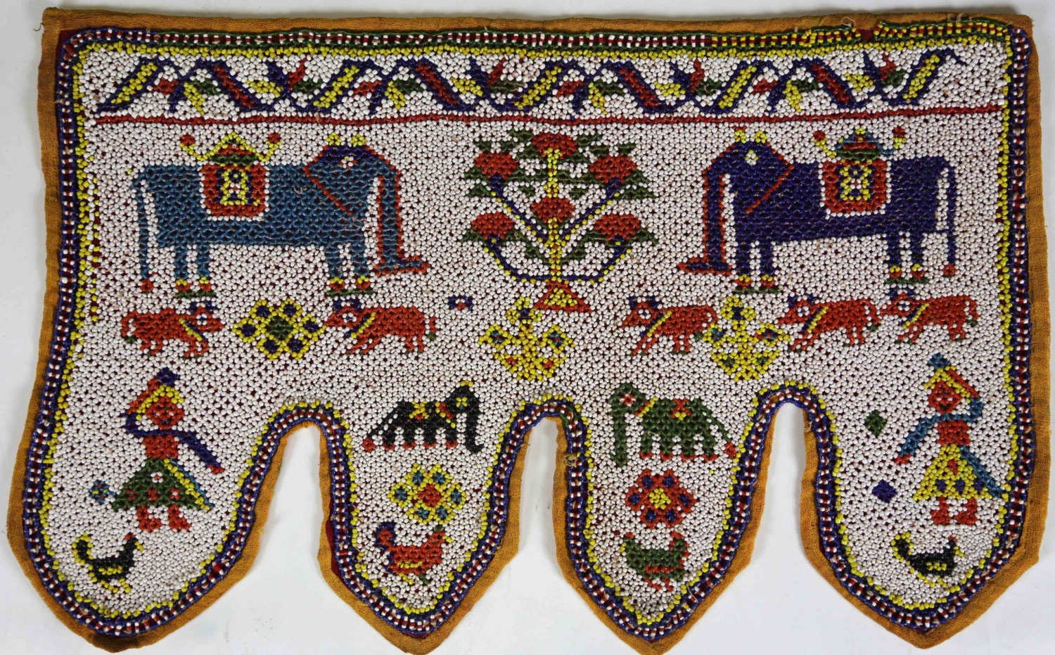 Rabari Toran Wall Hanging Colorful Beaded Tribal by Wanderloot