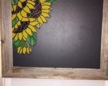 Popular items for sunflower chalkboard on Etsy