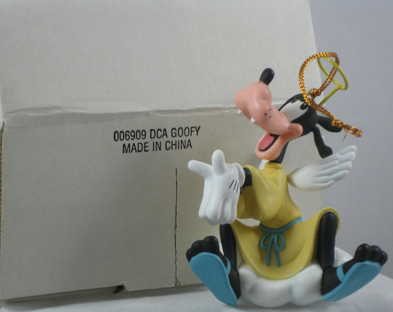 Disney Grolier Goofy Angel Ornament Christmas in Box DCA