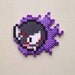 Gastly Haunter Gengar Mega Gengar Pokemon Perler by Pixelixir