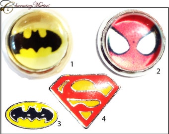 SUPERHERO floating charms for window lockets Superman Batman Spiderman ...