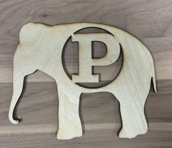 Elephant Unfinished Wood Laser Cut-Out Door by TaraMarProducts
