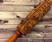 Popular items for carved rolling pin on Etsy