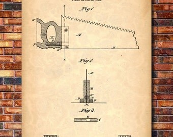 Chainsaw Patent Print Art 1970 by CatkumaPatentPress on Etsy