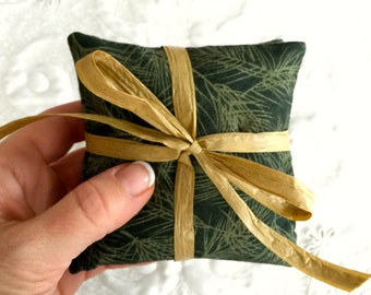 Organic Balsam Fir Pillow Balsam Sachets with Blue Floral