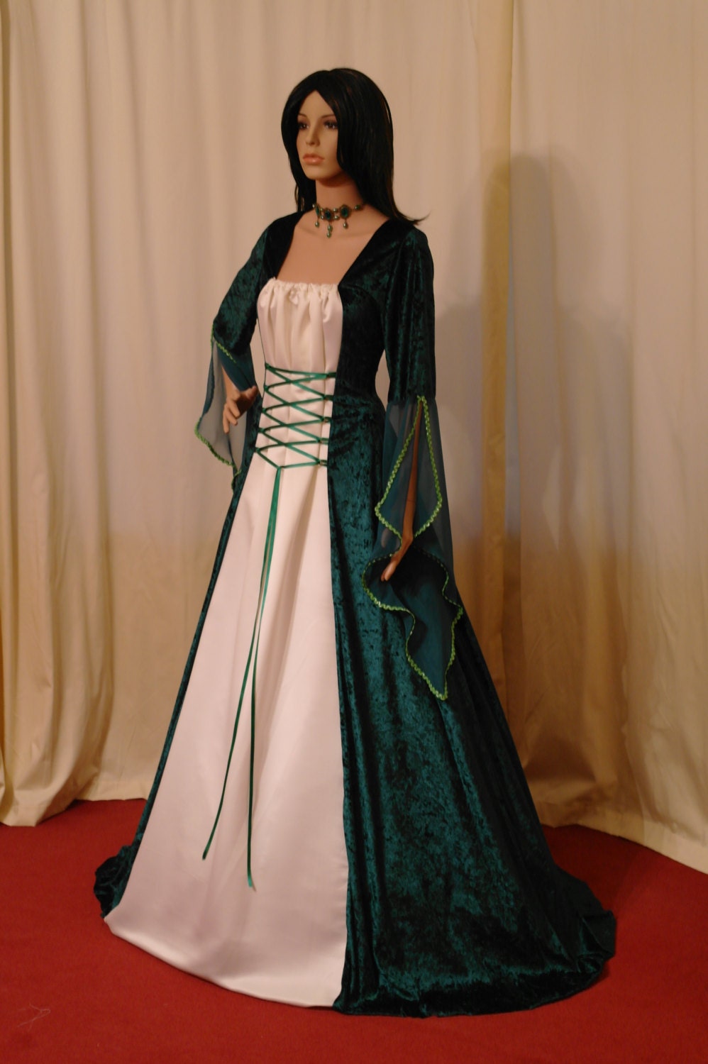 celtic dress medieval gown handfasting dress by camelotcostumes