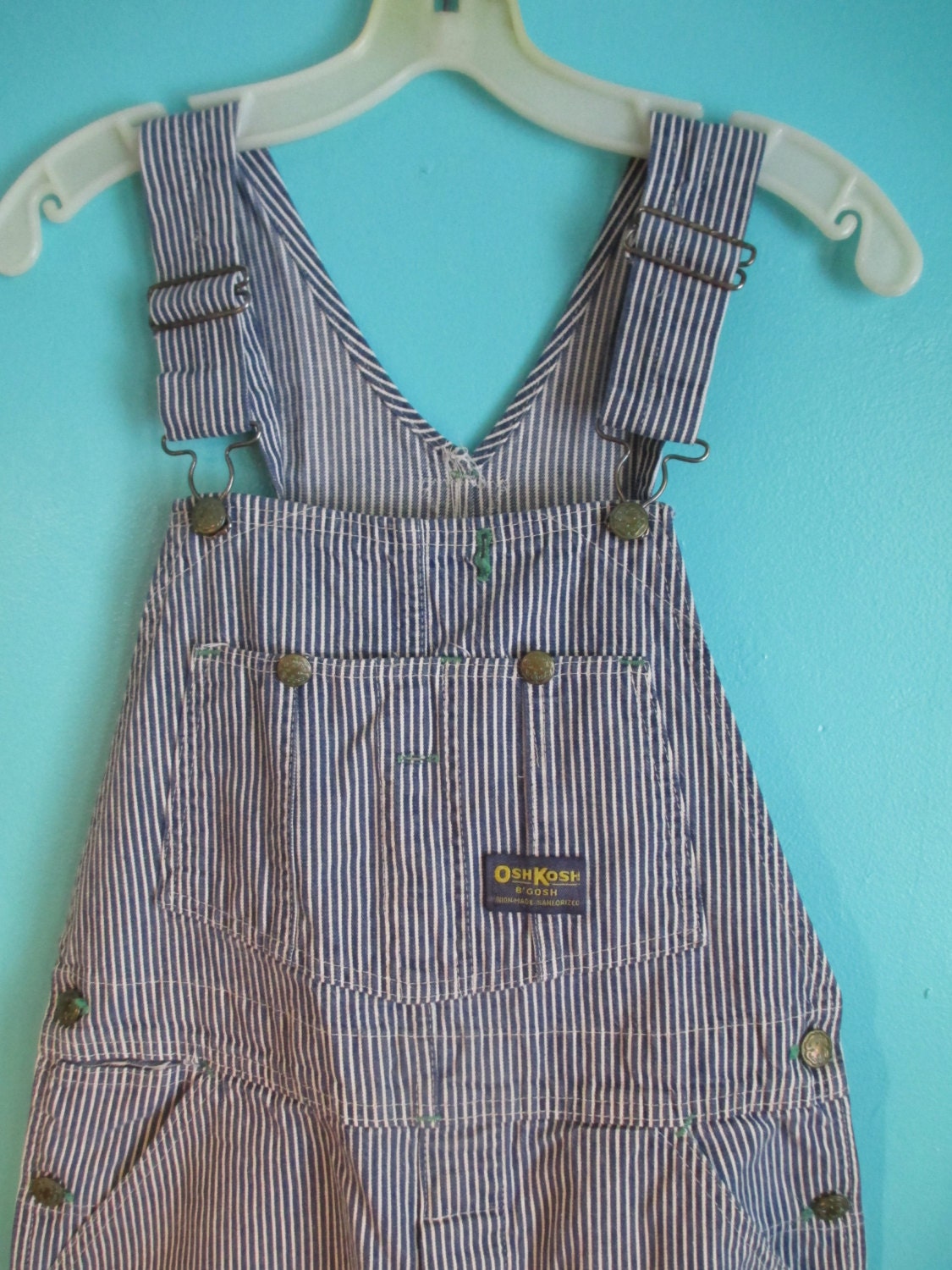 ADULT Vintage Striped Engineer Osh Kosh Overalls by FlashyTrashHag