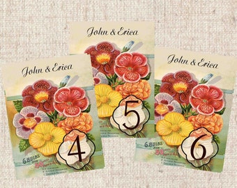Popular items for flower table card on Etsy