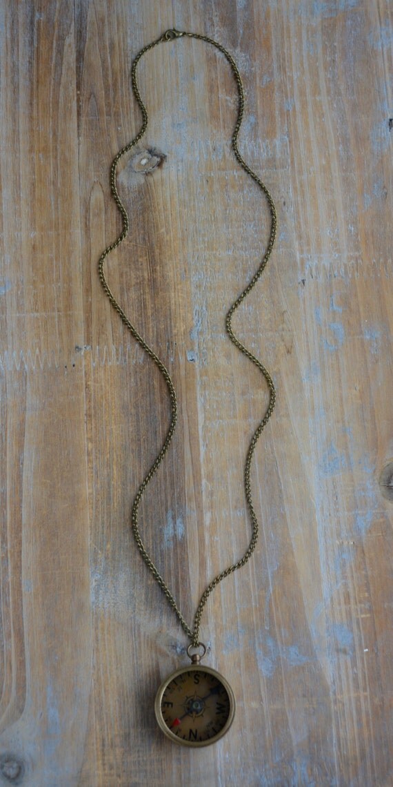 1 Compass Necklace Antique Bronze Really by ingredientsforlovely