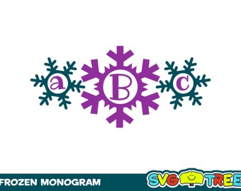 Popular items for frozen monogram on Etsy