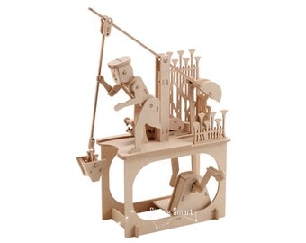 3D Wooden Puzzle Moving Model Kit DIY Moving Mechanical Wooden