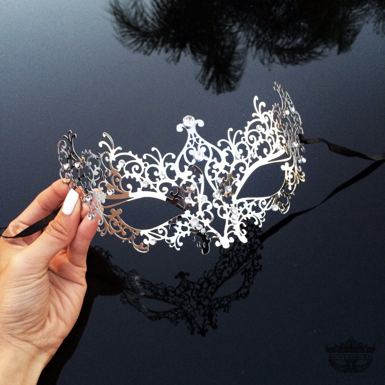 Silver Masquerade Mask Masquerade Mask Masquerade Ball
