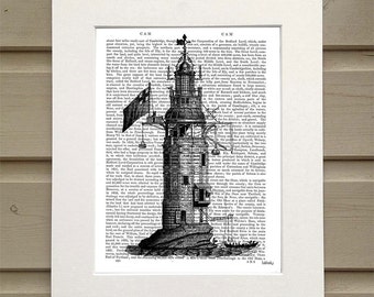 Lighthouse Winstanley Eddystone Lighthouse print lighthouse decor ...