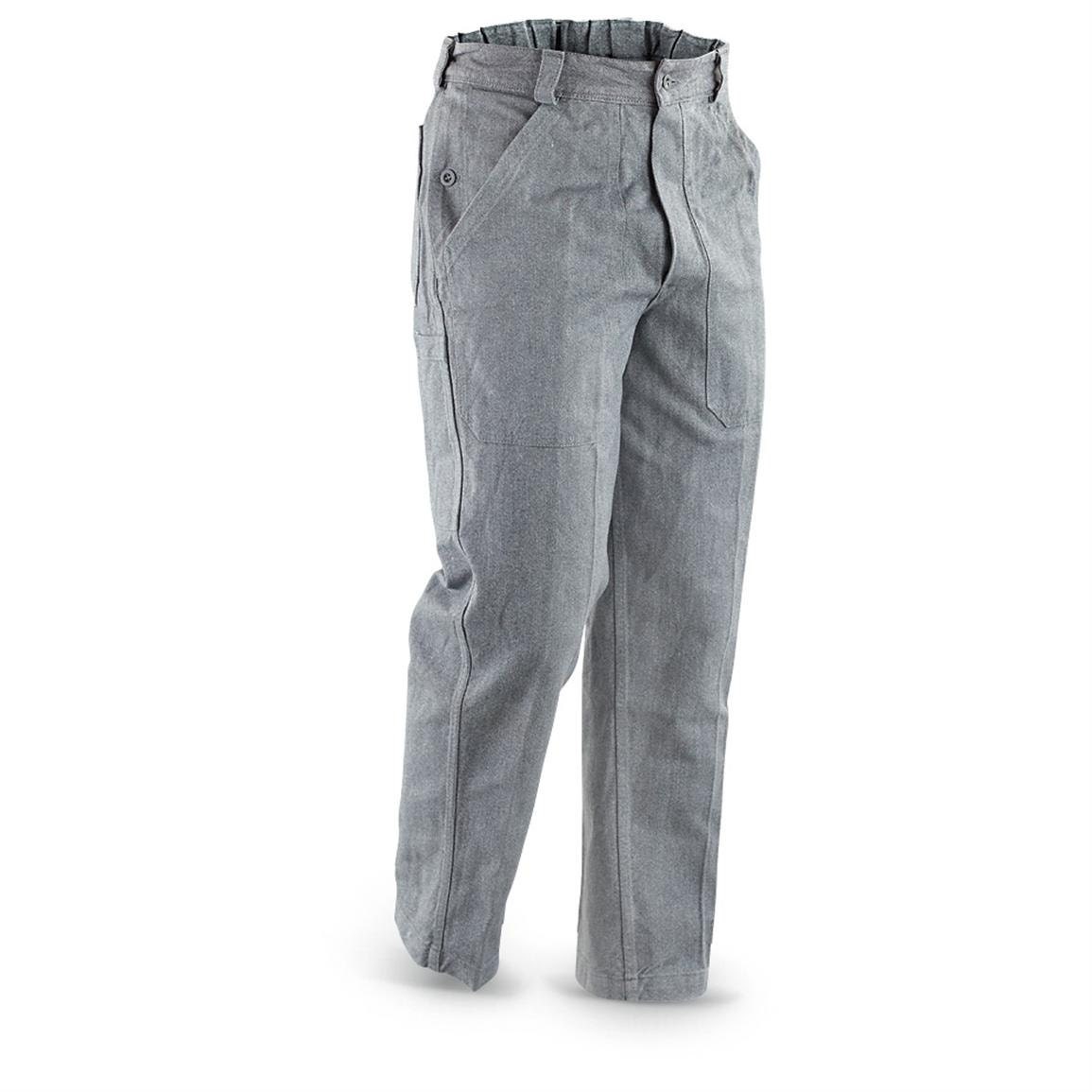 Vintage 1960s Swiss army denim work trousers pants bottoms military ...