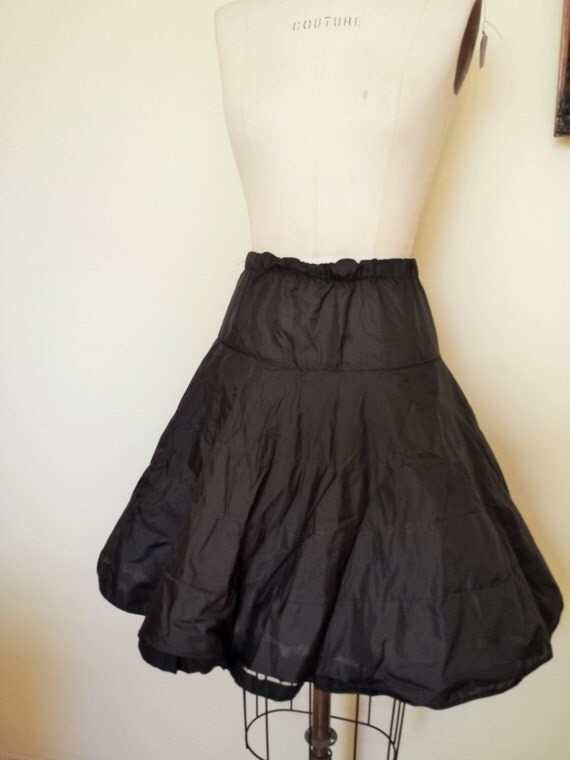 Vintage Black 1950s Crinoline / 50s Black Crinoline / Black