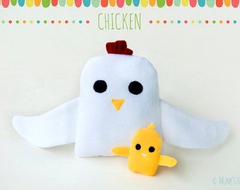 Chicken plush | Etsy