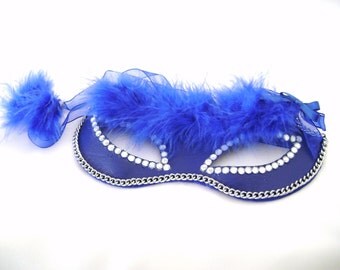 Royal blue mask | Etsy