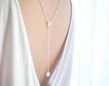 Popular items for long back necklace on Etsy