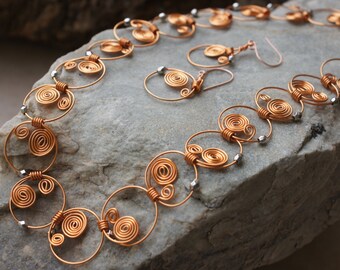 Unique loop necklace related items | Etsy