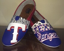 Unique texas rangers shoes related items | Etsy