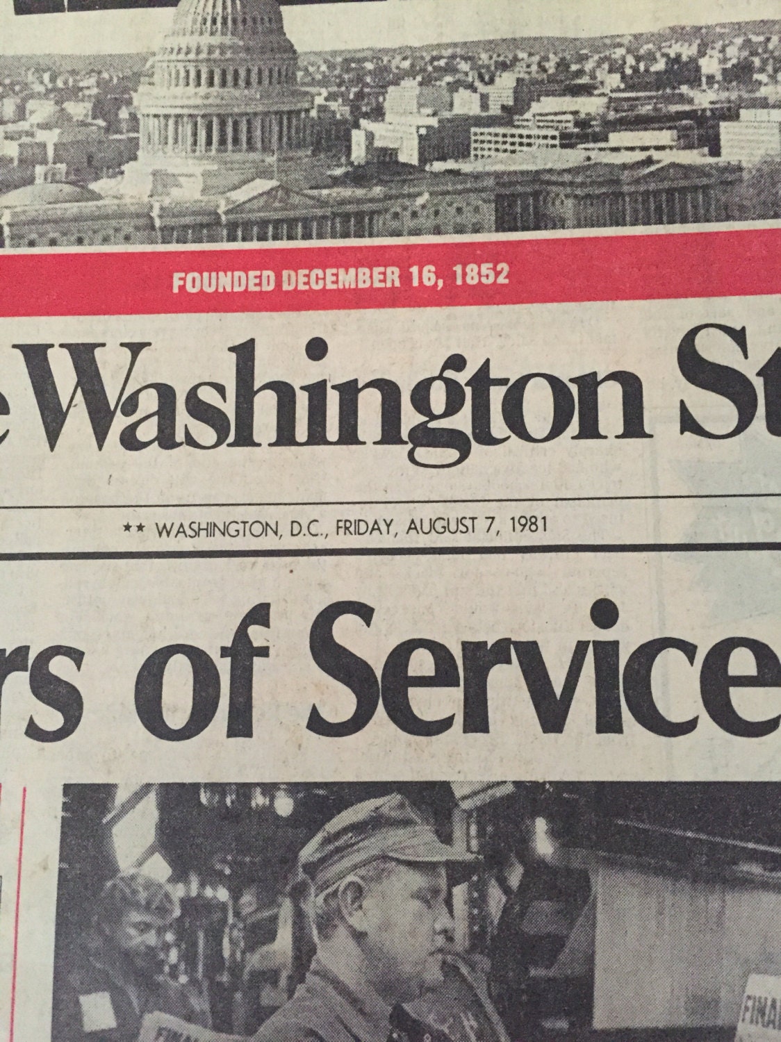 Washington Star Final Edition Newspaper Vintage Souvenir